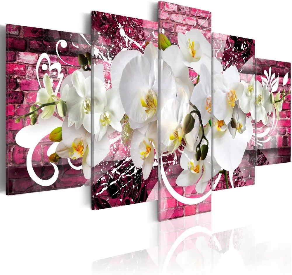 Obraz na plátně Bimago - Variation about the orchids 100x50 cm