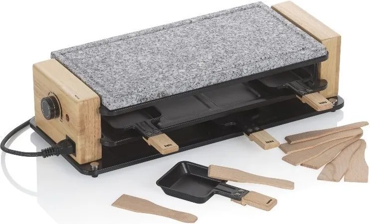 Kela raclette/stone bedretto granite black 8 osob 49 × 20,5 × 12,5 cm