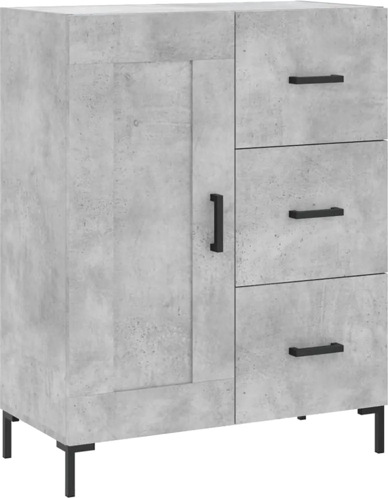 Skříň highboard betonově šedá 69,5x34x180 cm kompozitní dřevo 3190025
