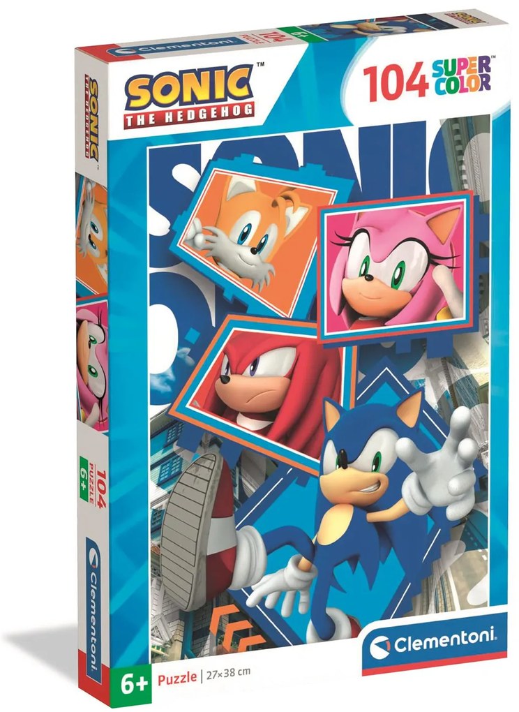 Clementoni - Puzzle 104 Sonic the Hedgehog