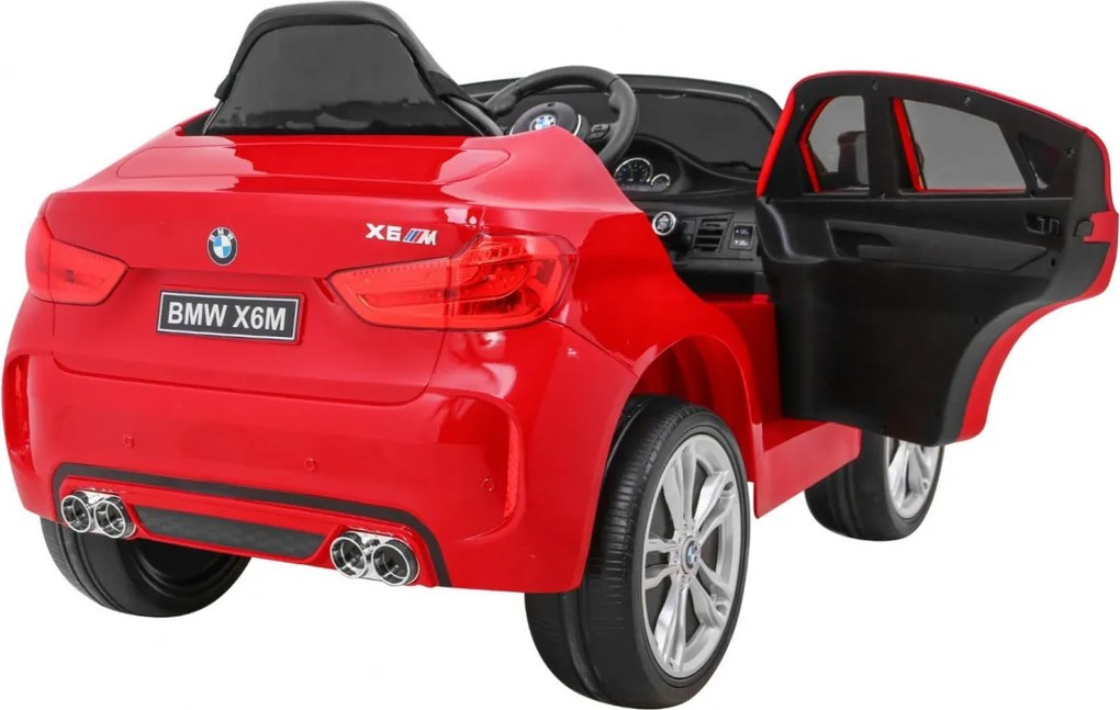 Ramiz Dětské elektrické autíčko BMW X6M lakované - červené SUV + dálkové ovládání