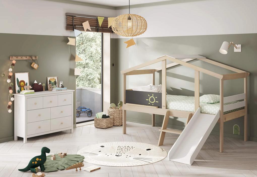 Dětská postel bogan 90 x 190 cm bílá MUZZA
