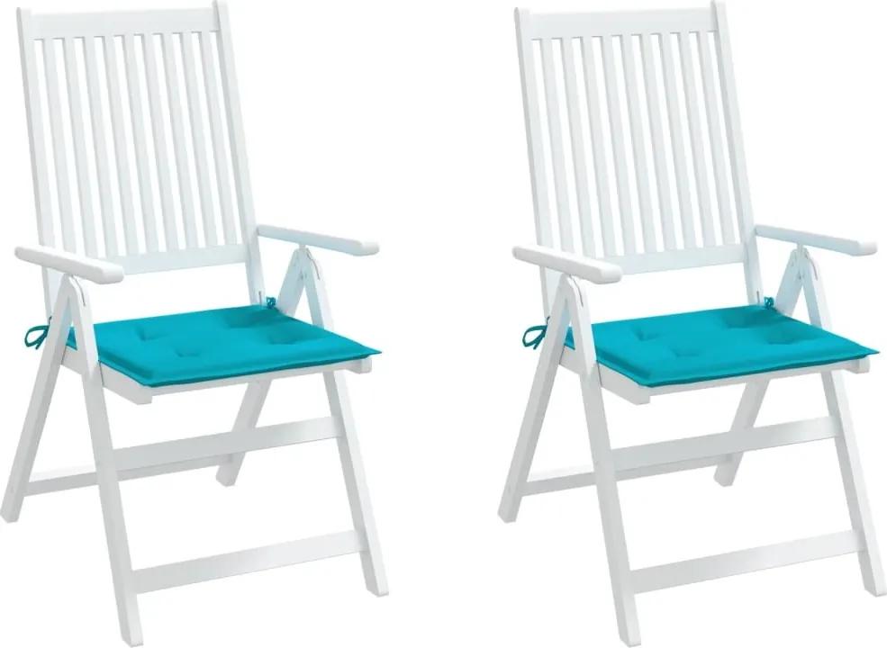 vidaXL Podušky na zahradní židli 2 ks 40x40x3 cm látka oxford [361029] Barva: Růžová