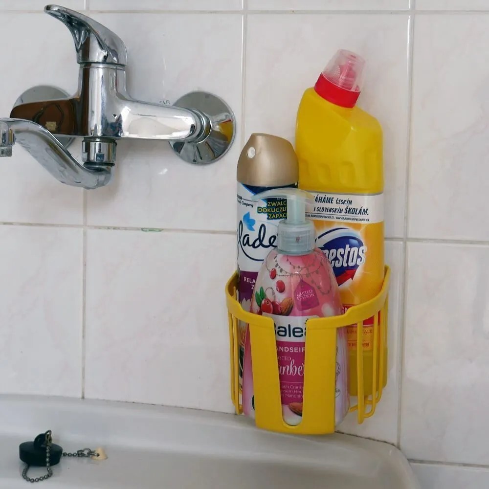 Alegría en Casa Nalepovací košík na zeď - žlutý