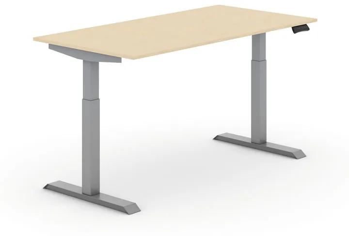 B2B Partner Výškově nastavitelný stůl PRIMO ADAPT, elektrický, 1600x800x735-1235 mm, bříza, šedá podnož
