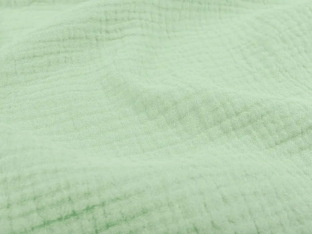 Biante Mušelínový povlak na polštář MSN-002 Pastelově zelený 45 x 45 cm