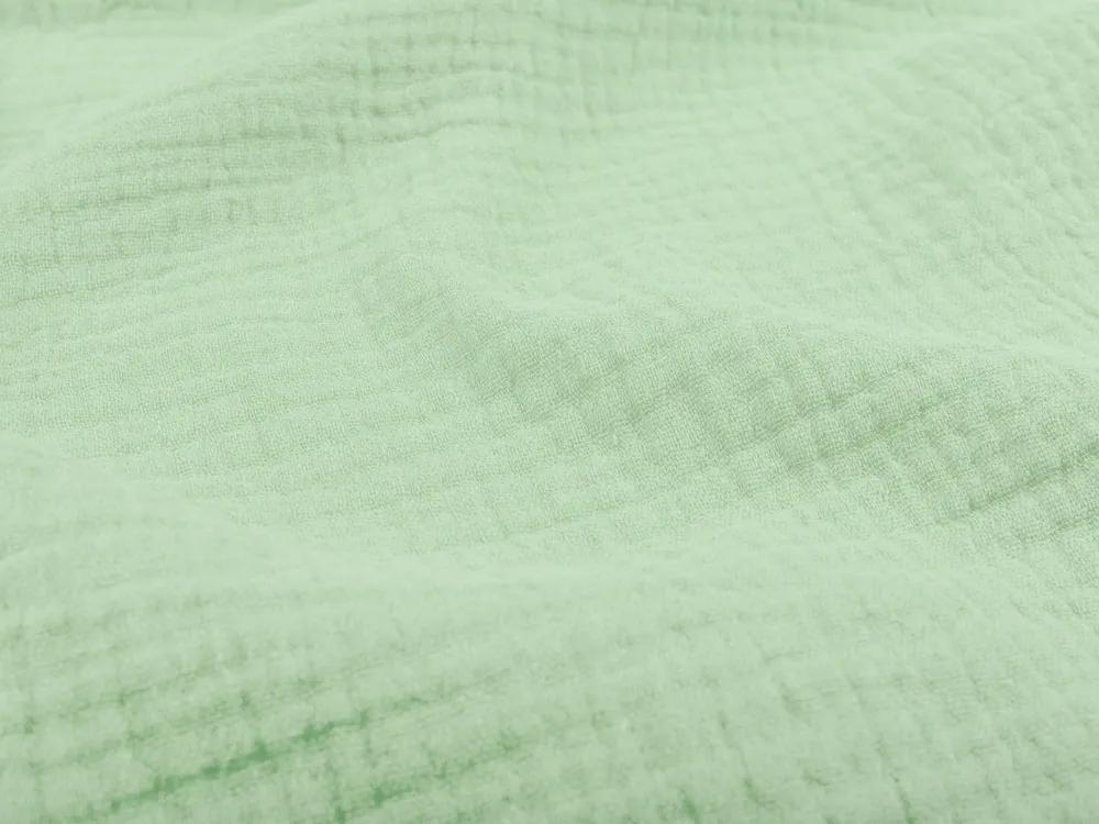 Biante Mušelínový povlak na polštář MSN-002 Pastelově zelený 50 x 60 cm