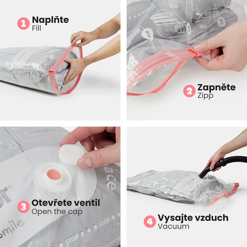 Vakuový úložný pytel Compactor Bag Aspispace M 70 litrů, 55 x 90 cm