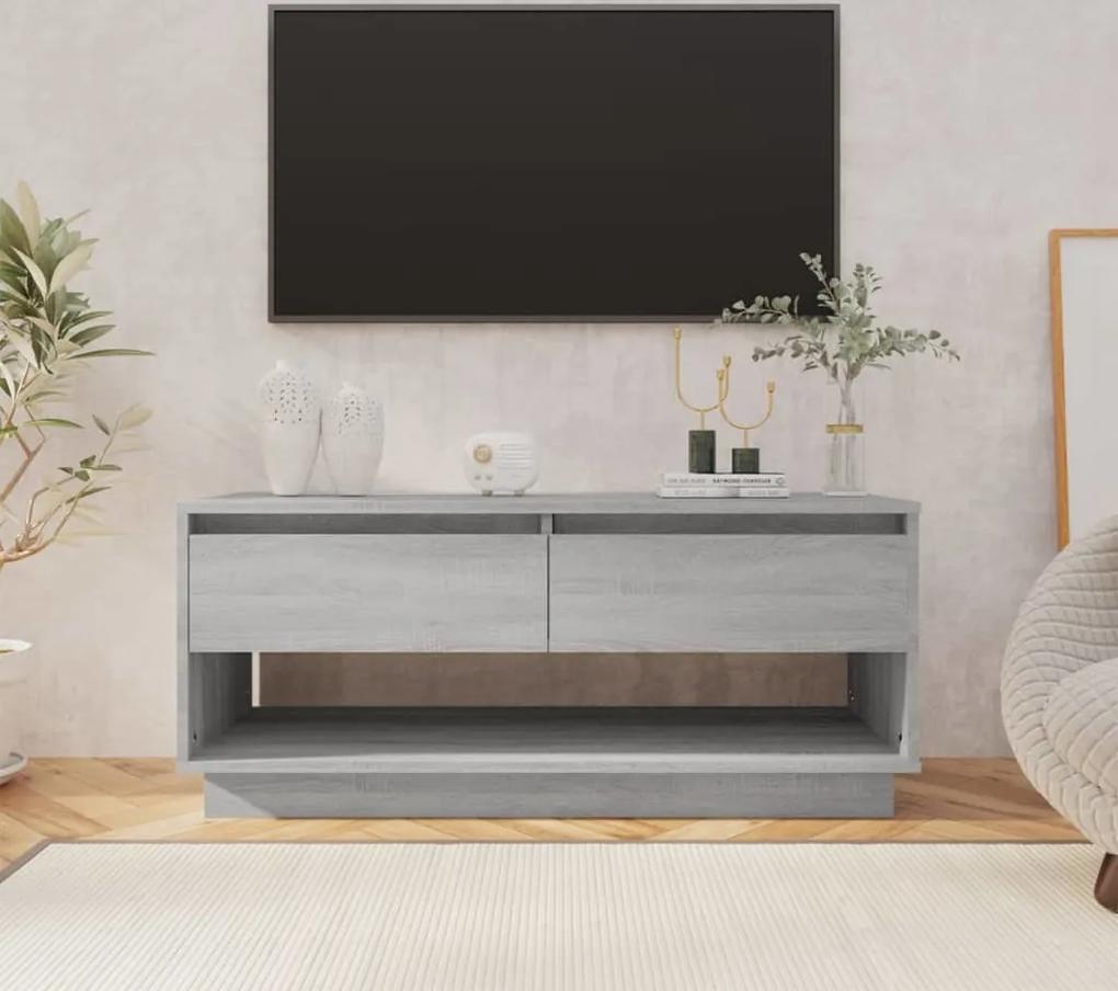 vidaXL TV skříňka 102 x 41 x 44 cm kompozitní dřevo [809488] Barva: šedá sonoma