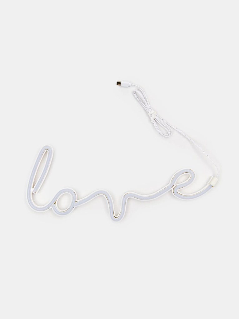 Sinsay - LED neonová lampa ve tvaru nápisu "Love" - bílá