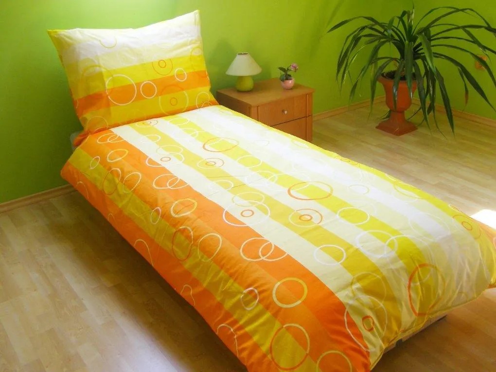 Brotex Přehoz na postel Bublina oranžová 140x200cm