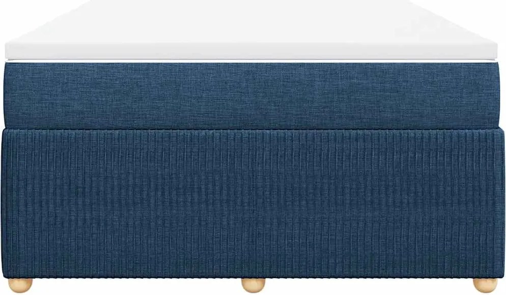 Box spring postel s matrací modrá 140x200 cm textil 3285580