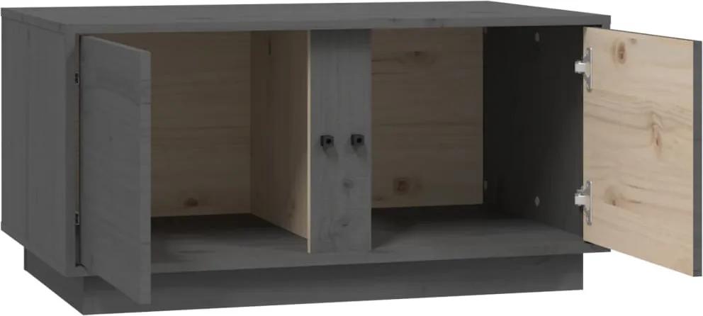 vidaXL Konferenční stolek 80 x 50 x 40 cm masivní borové dřevo [814421] Barva: Černá
