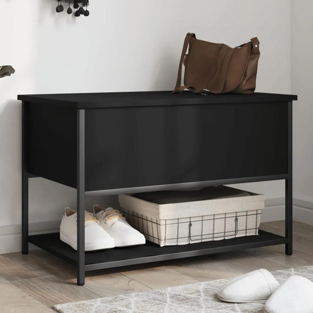 Úložná lavice černá 70 x 42,5 x 47 cm kompozitní dřevo - Default Title