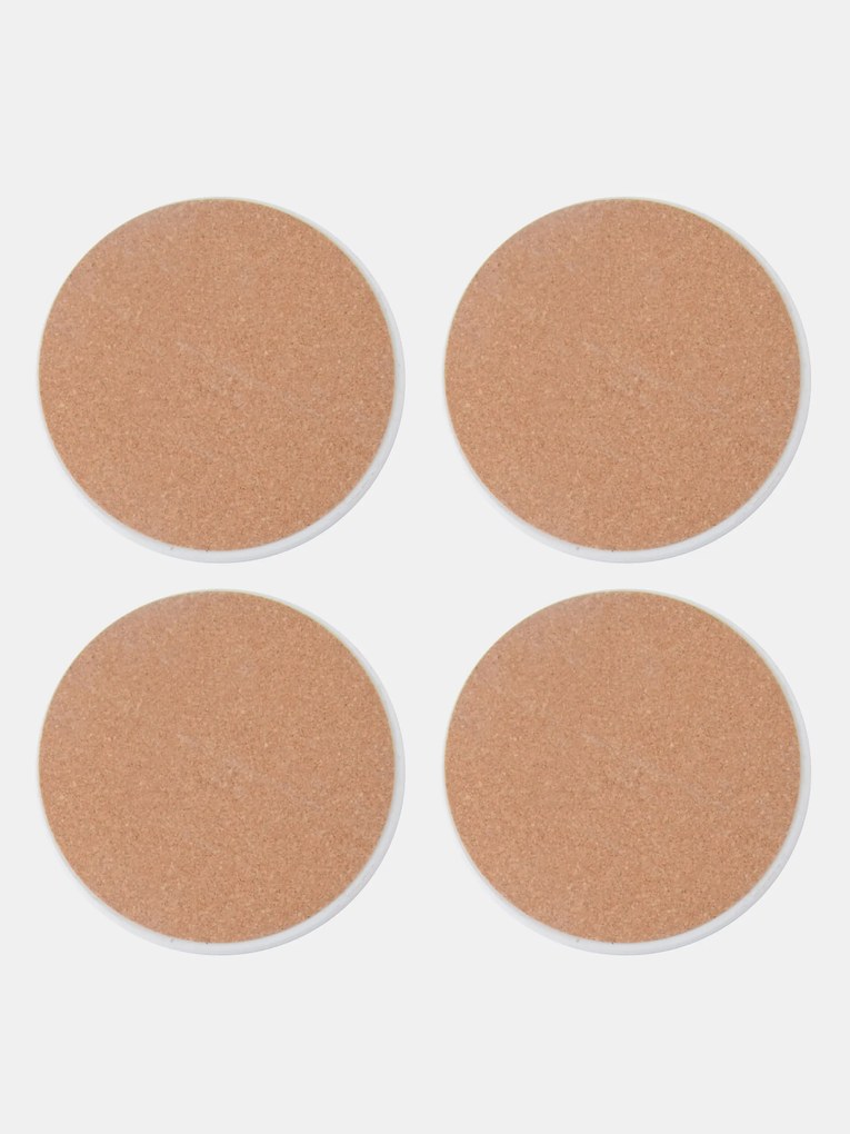 Sinsay - Podtácky s mramorovým vzorem 4 pack - kaštanová