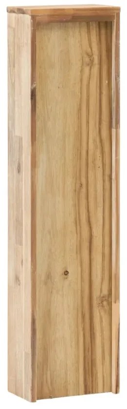 furniture-nabytek.cz - Masivní závěsná polička Jolano z akáciového dřeva, lakovaná, přírodní barva – 25×15×100 cm
