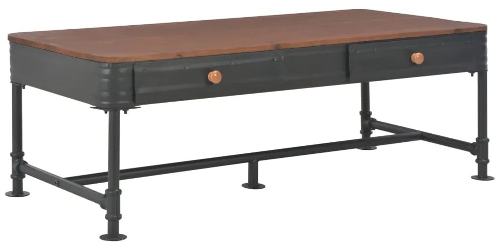 247620 vidaXL Konferenční stolek se 2 zásuvkami 115x55x40 cm masivní jedle