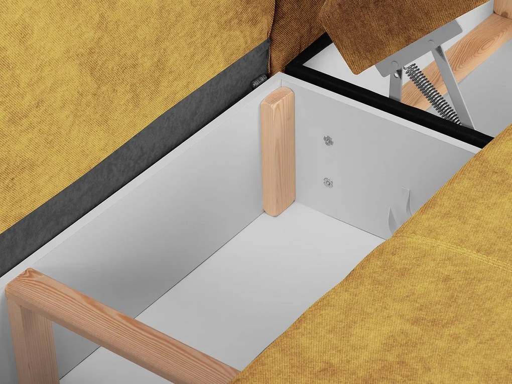 MELART Trojmístná rohová rozkládací pohovka s úložným prostorem Andy levý i pravý roh