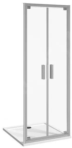 Jika Nion Sprchové dveře pivotové dvoukřídlé, 80 cm, stříbrná/čiré sklo H2562N10006681