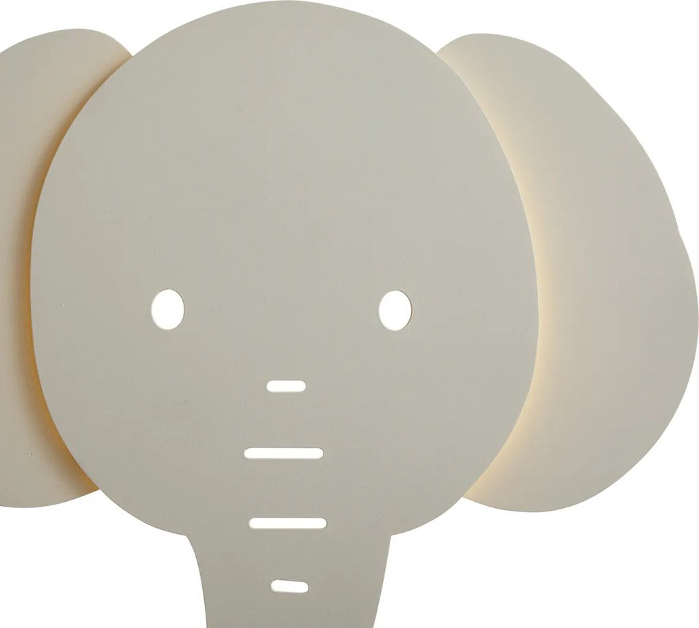 Dětské nástěnné svítidlo béžové vč. LED 3-krokové stmívatelné - Ellie the Elephant
