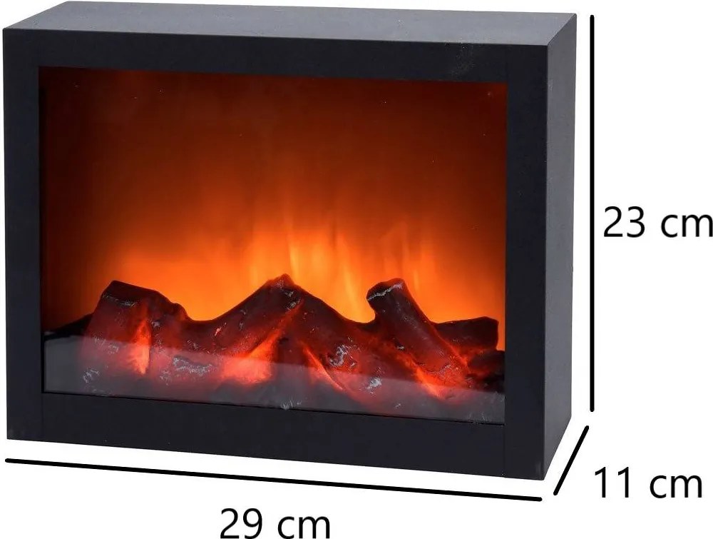 Elektrický krb LED vánoční dekorace, 29 x 23 cm