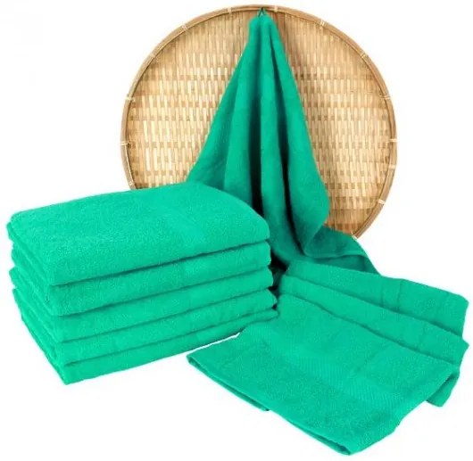Froté ručník 50x100 - Swan tmavě zelená Lobles