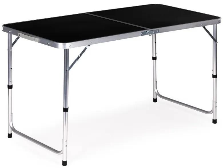 Skládací cateringový stůl 119,5x60 cm černý se 4 židlemi