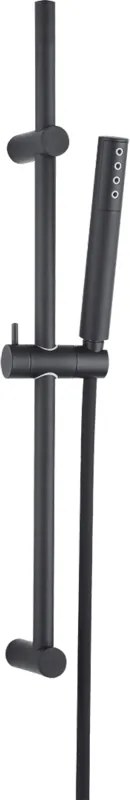 Laveo Pretto, sprchový sloup 70cm s ruční sprchovou hlavicí, černá matná, LAV-NLP_71A2