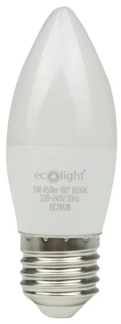 ECO LIGHT LED žárovka E27 5W 500lm 6500K 220 - studená bílá