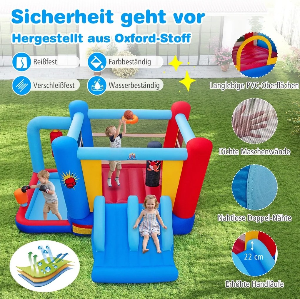 Costway Skákací hrad s foukačem a skluzavkou a skákacím prostorem