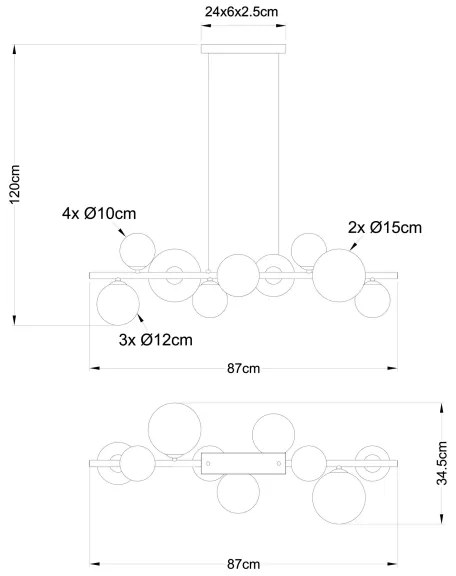 Globo 56140-9H - LED Lustr na lanku RIHA 9xG9/3W/230V chrom