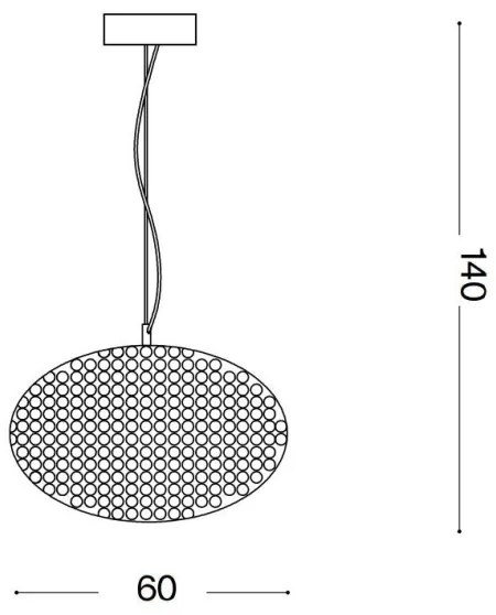 Ideal Lux - Křišťálový lustr na lanku ORION 12xE14/40W/230V pr. 60 cm stříbrná