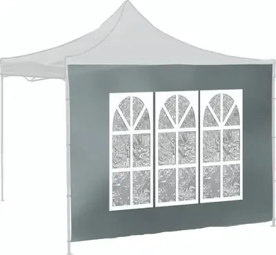 Cattara WINDOW šedá / Bočnice pro párty stan / 2x3 m / 420D / Voděodol
