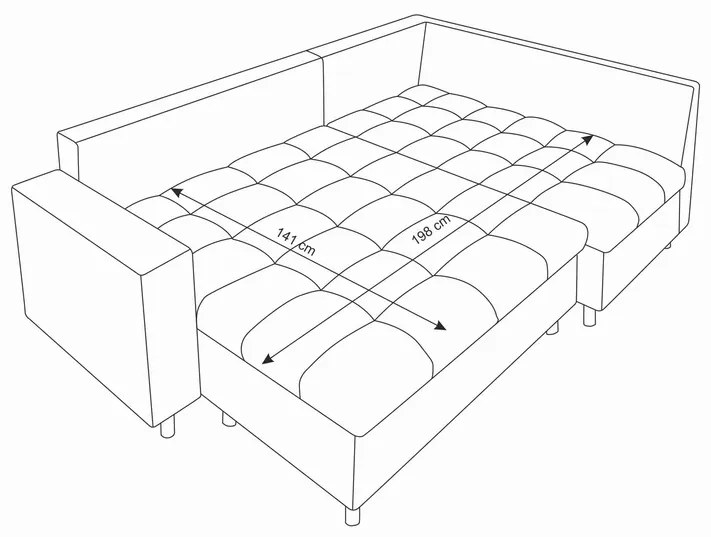 Eoshop Rohová sedací souprava Aron s taburetem, kronos 15 (barva potahu), levá