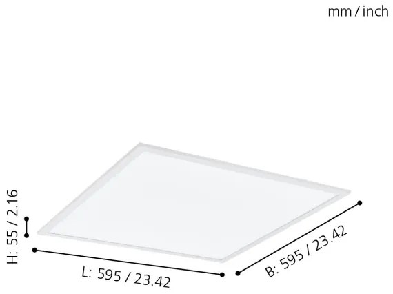Eglo 98766-LED RGBW Stmívatelné svítidlo SALOBRENA-B LED/32,5W/230V 60x60 cm +DO