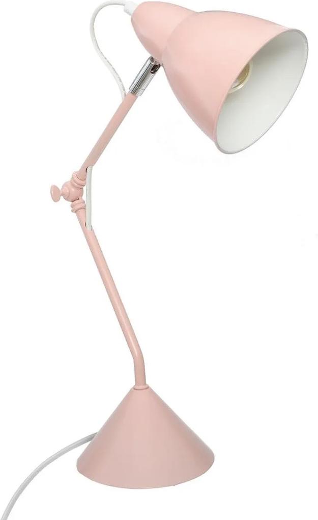 stolní lampa AUDE, kovová, 62 cm, růžová