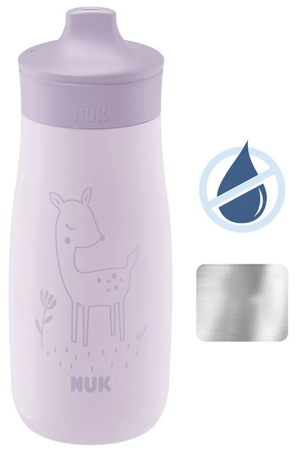 Dětská láhev NUK Mini-Me Sip nerez 300 ml purple