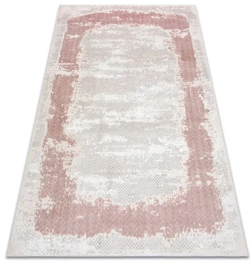 Dywany Łuszczów, Kusový koberec Core A004 Frame beige/pink, 180x270, růžová, chodba / předsíň