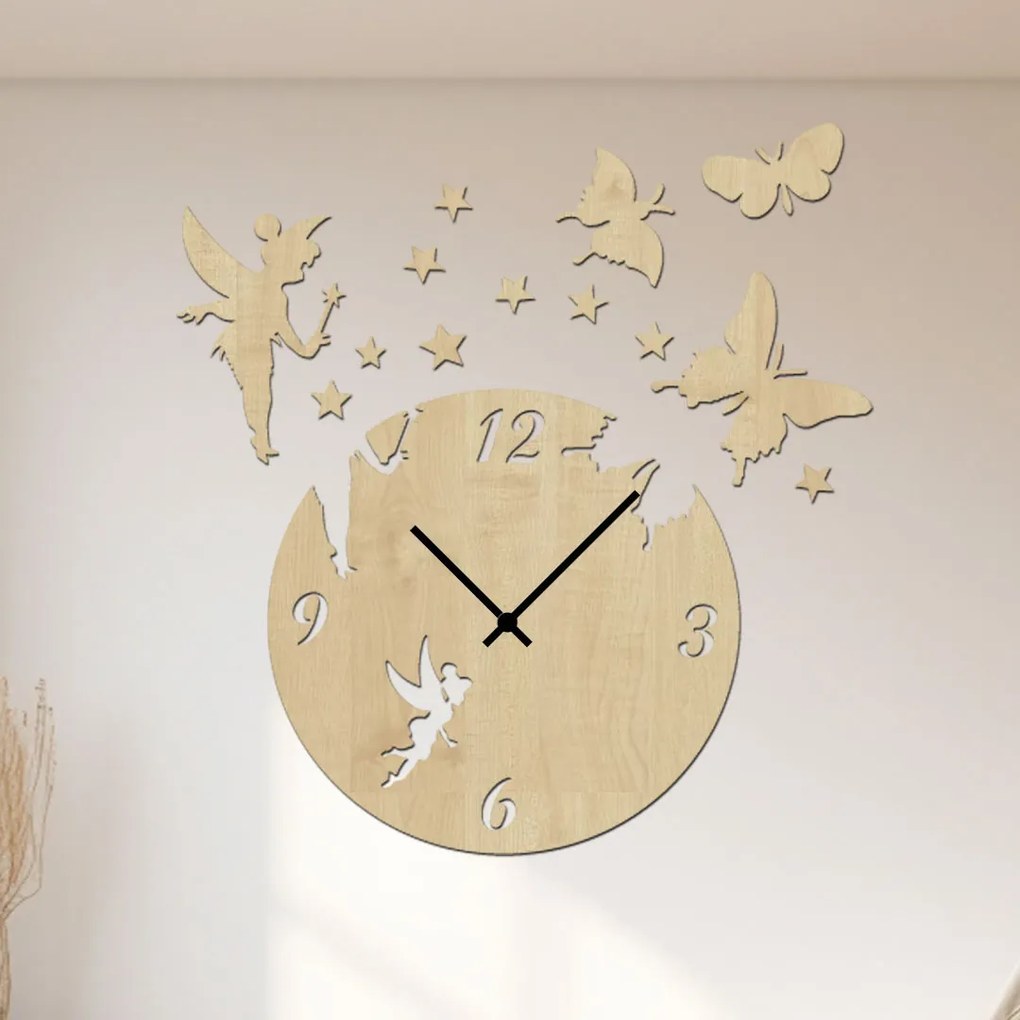 dřevo života Nástěnné hodiny FAIRY TAIL Barevný vzor: Bílá, Velikost hodin: 35x35