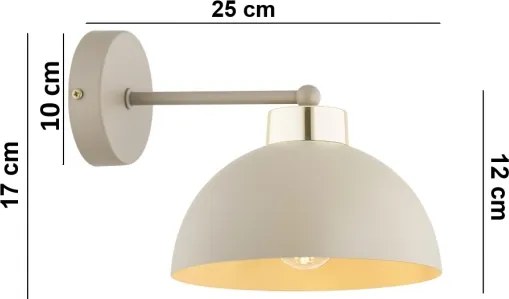 Brilagi - Nástěnná lampa MOON 1xE27/60W/230V béžová/zlatá