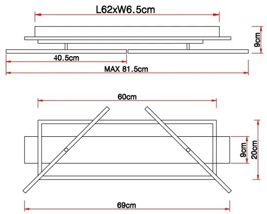 Globo 67296D1 - LED Stropní svítidlo BEATRIX LED/32W/230V