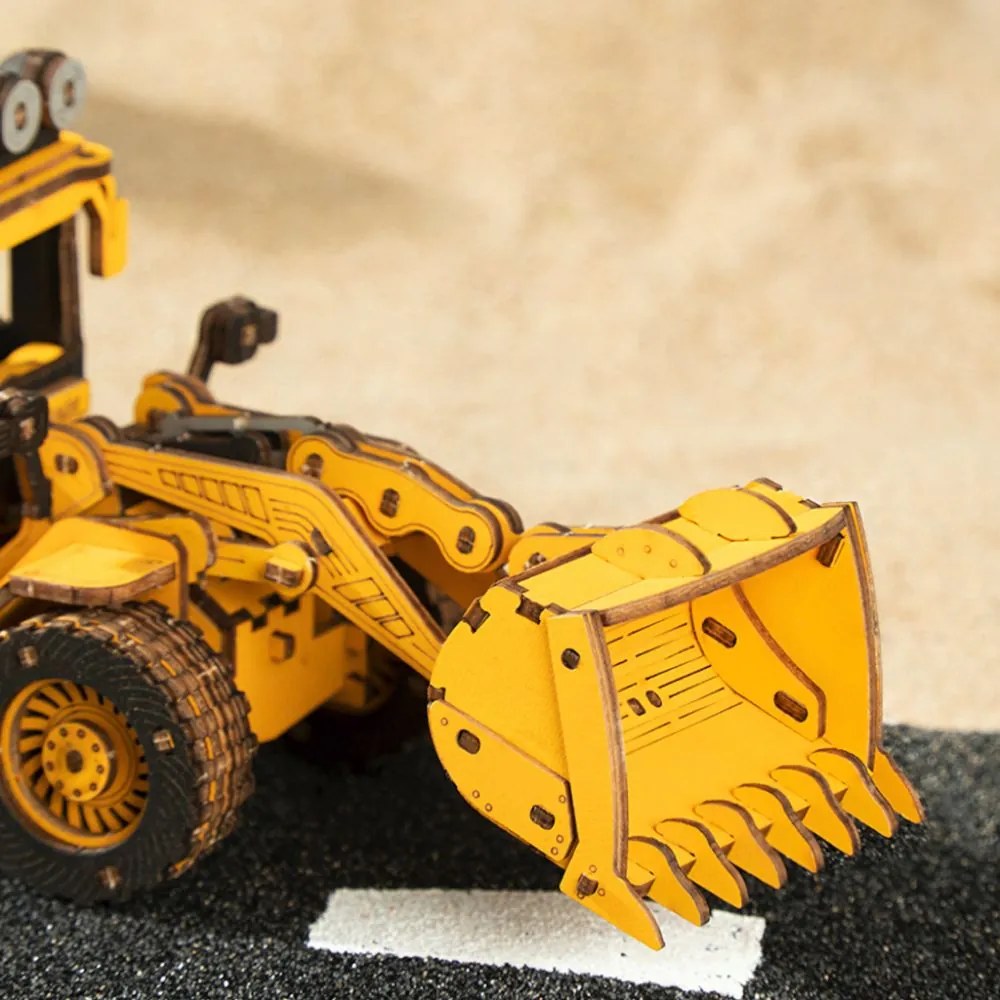 ROBOTIME Rokr 3D dřevěné puzzle Buldozer 211 ks
