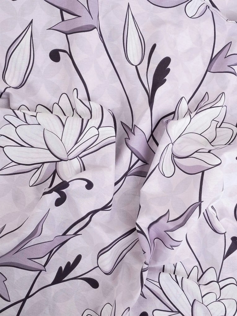 MK Lůžkoviny Francouzské bavlněné povlečení Renforcé - Pivoňka 220 × 200 cm, 2ks 70 x 90 cm