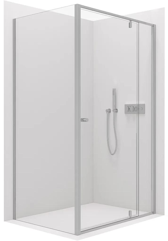Cerano Santini, sprchový kout s křídlovými dveřmi 110(dveře) x 80(stěna) x 195 cm, 6mm čiré sklo, chromový profil, CER-CER-426226