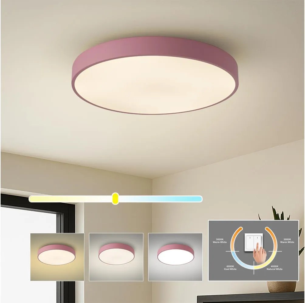 Brilagi - LED Stropní svítidlo POOL LED/60W/230V 3000/4000/6000K 50 cm růžová