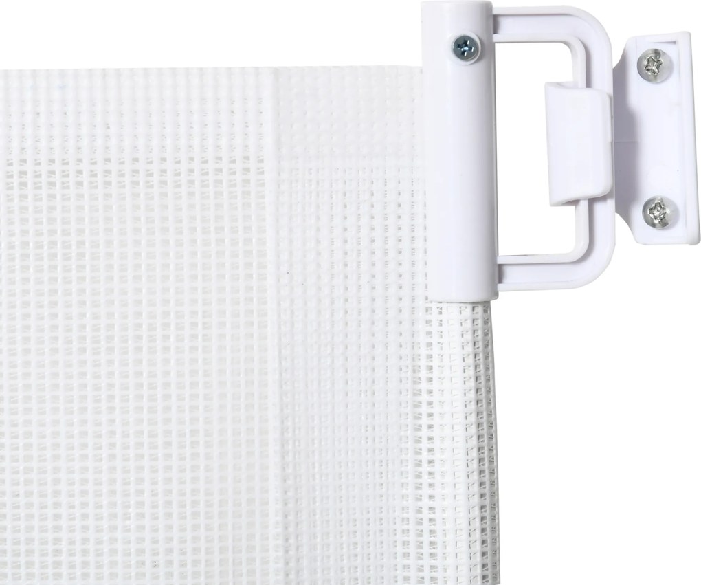 Schodišťová branka PawHut výsuvná bezpečnostní branka do dveří bezpečnostní přepážka PVC bílá 115x82,5 cm pro děti a domácí zvířata | Aosom.de
