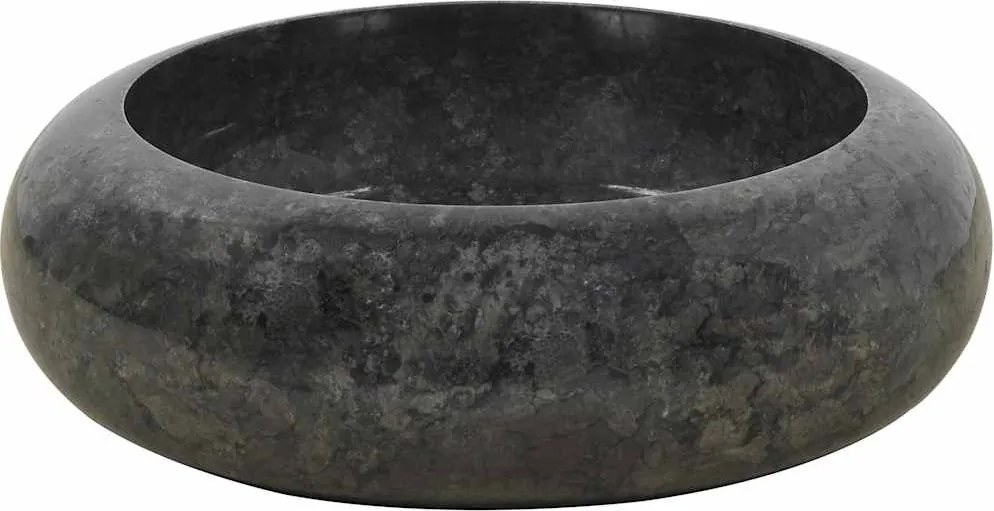 Umyvadlo 40 x 12 cm mramor černé 142766