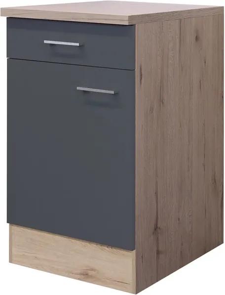 Dolní kuchyňská skříňka Tiago US50, dub san remo/šedá, šířka 50 cm