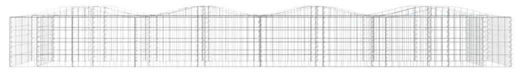 vidaXL Klenutý gabion vyvýšený záhon 600x100x50 cm pozinkované železo [153552]