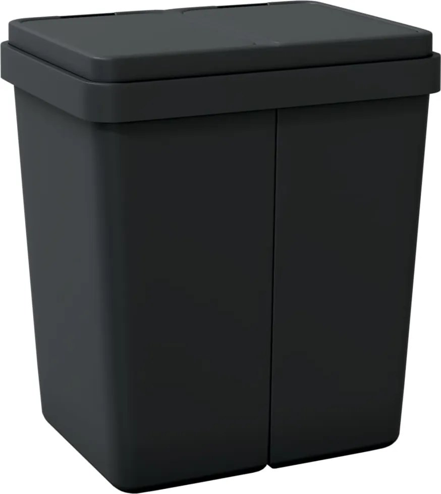 Dvojitý odpadkový koš antracitový 2 x 25 l 154982